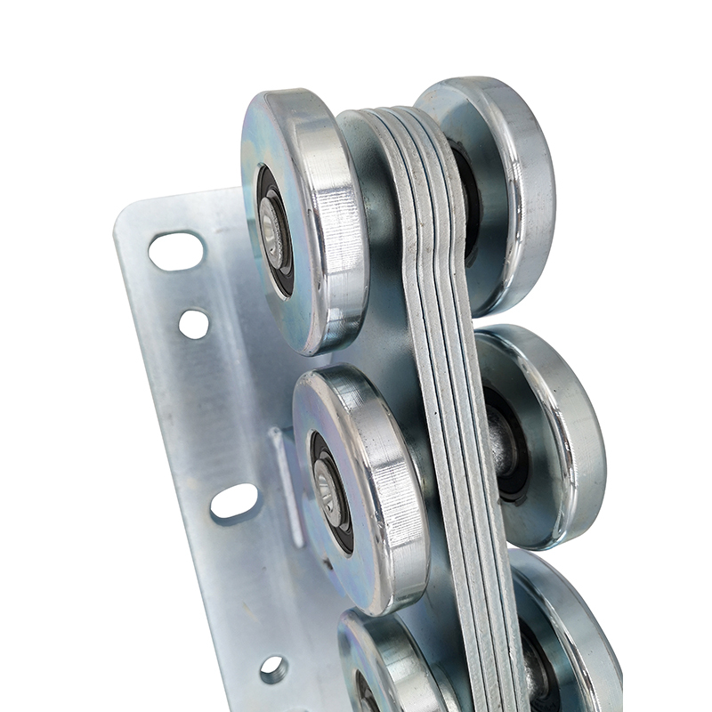 Wózek jezdny do szyny 6V.089 bramy przesuwnej, wahliwy, 8-rolkowy ...